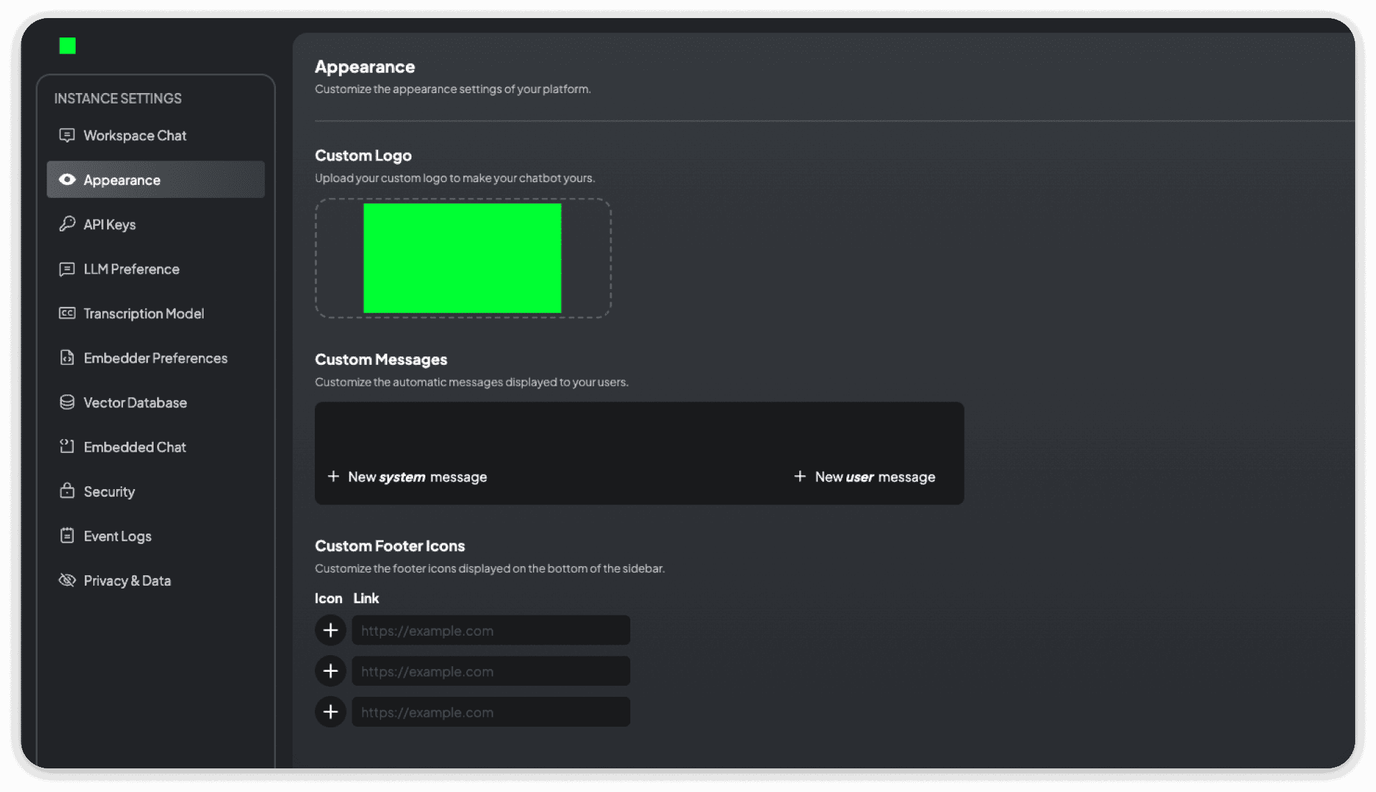 Appearance Customization ~ AnythingLLM