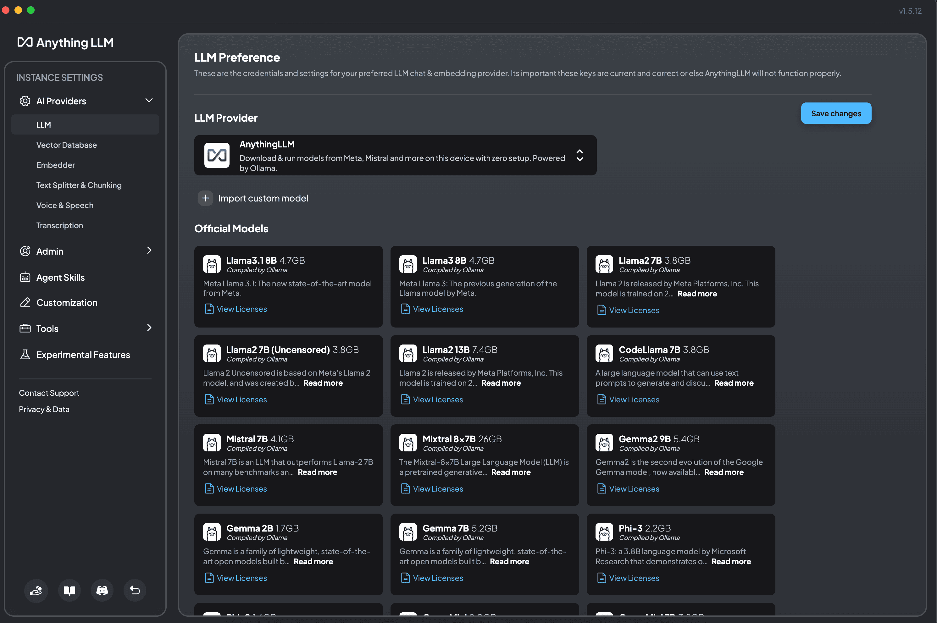 Import an LLM into AnythingLLM ~ AnythingLLM